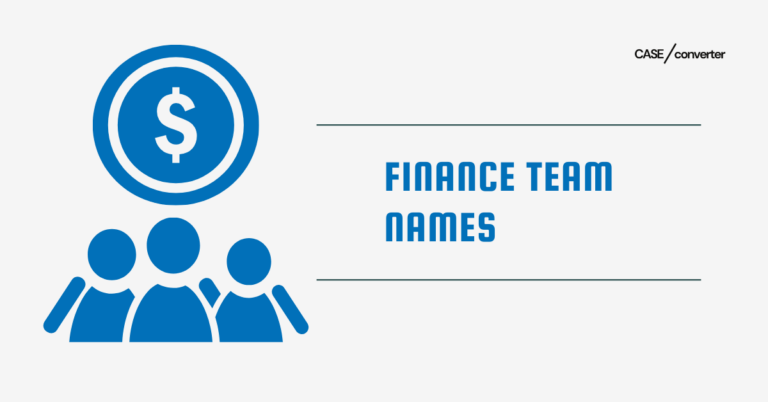 480 Finance Team Names: Funny, Creative, and Professional Ideas