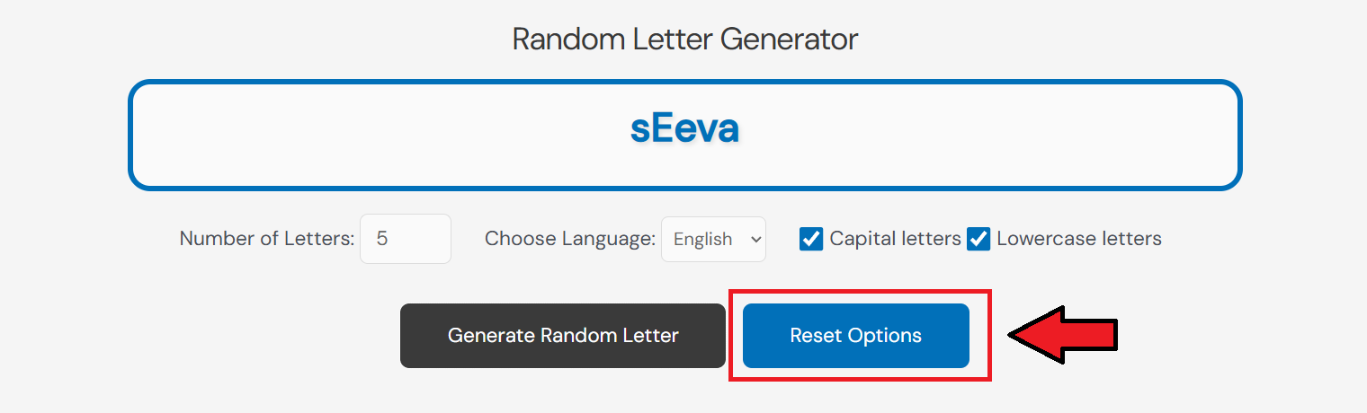 Random Letter Generator