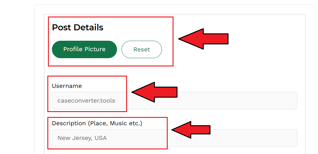 Fake Instagram Post Generator - Case Converter